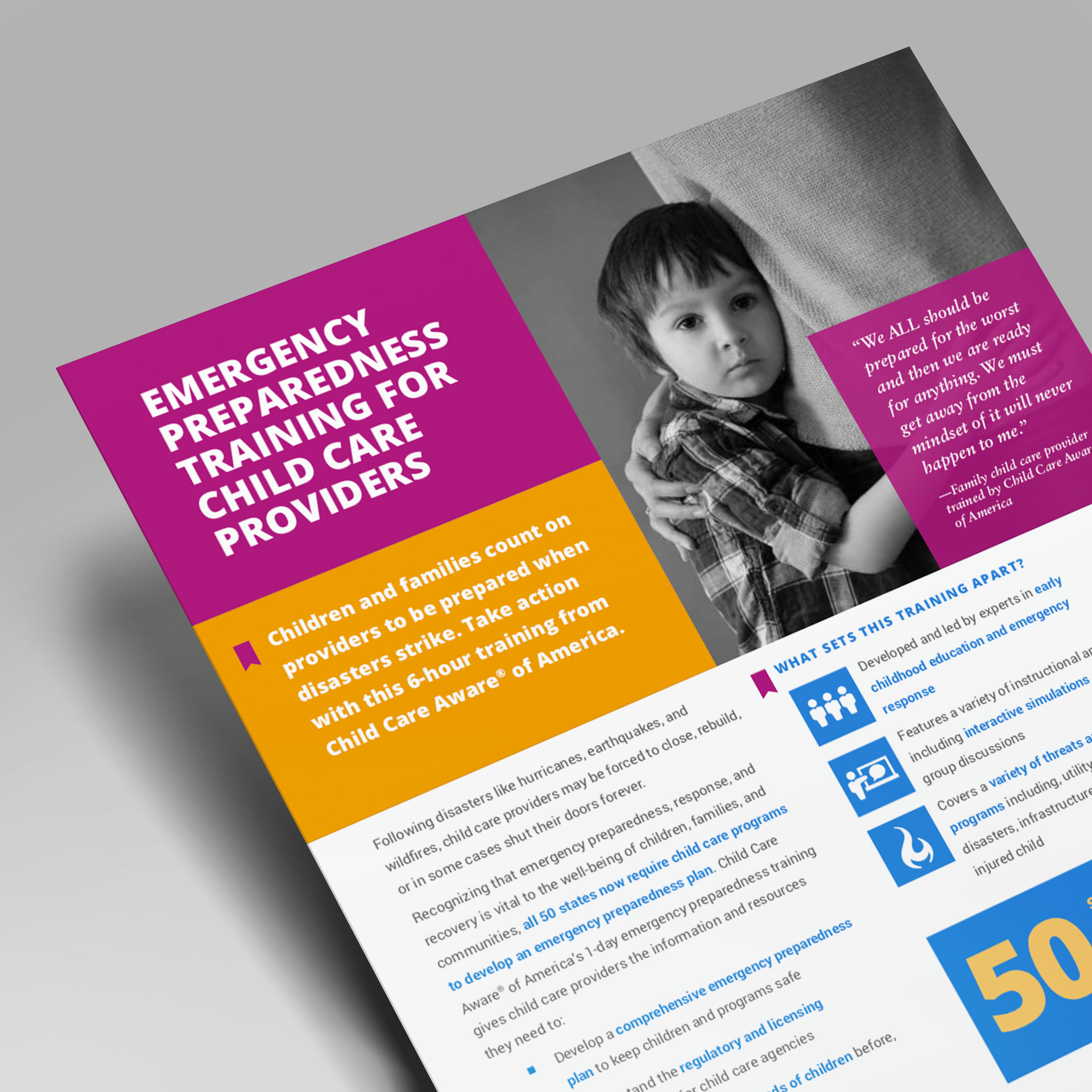 Download Emergency Preparedness Training for CCR&Rs One-Pager